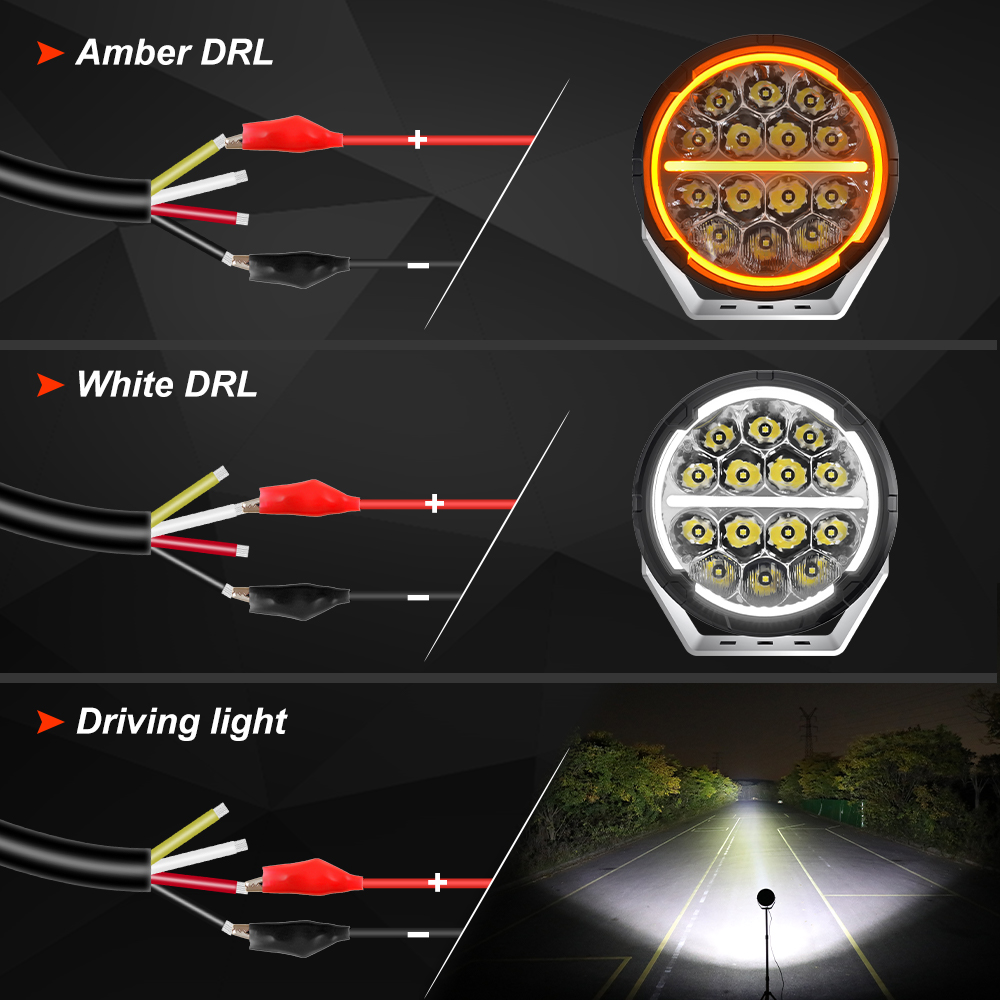 6.5 Inch 280W LED Work Light White Spot Flood Beam Off-Road Driving ...