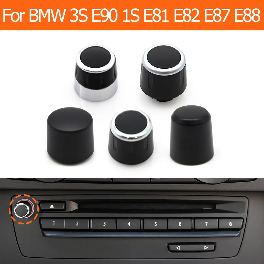 Car Dash CD Player Radio Audio Volume Rotary Switch Button Knob For BMW ...