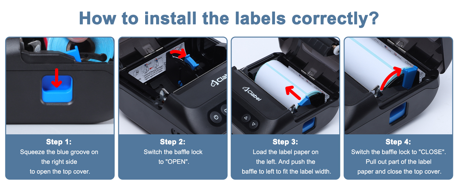 CLABEL 320B/S1 Portable Label Printer, Thermal Printer, Sticker Printer ...
