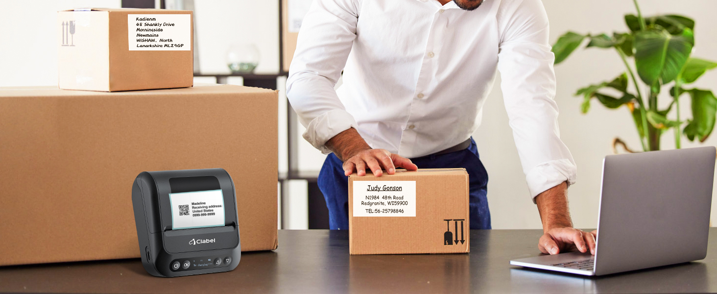 CLABEL 320B/S1 Portable Label Printer, Thermal Printer, Sticker Printer ...
