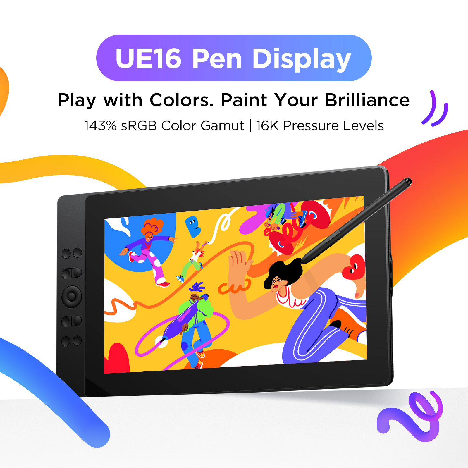 Ugee UE16 Drawing Monitor With A Adjustable Stand (15.4") | Shopee Malaysia