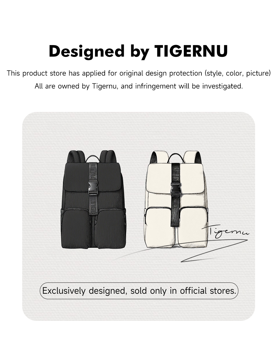 Tigernu 91050 Stylish Women's Backpack Lightweight 14 Inch Laptop Bag ...