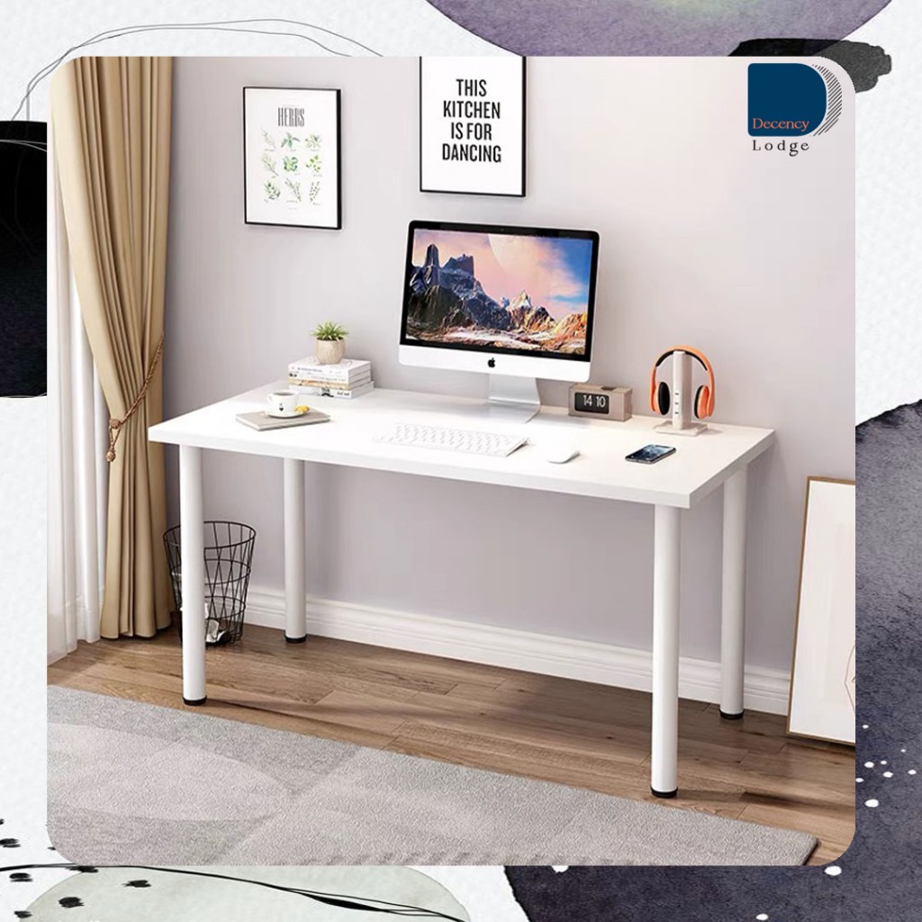 Jianzuo Computer Desk White Study Table Simple Modern Office Writing ...