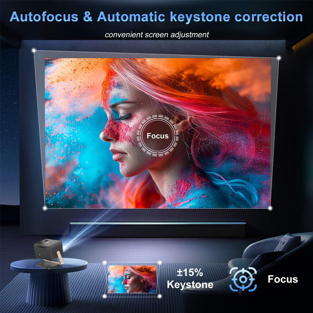 AOC STAR1 Dual-Purpose Projector 4k Ultra HD Native 1080P Auto Focus ...