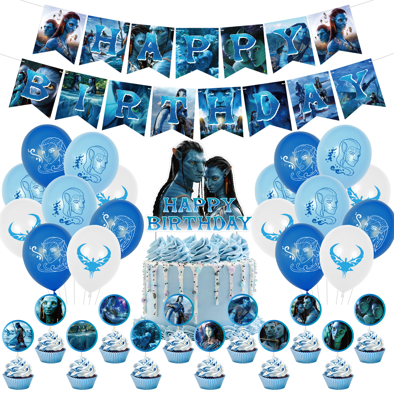 Avatar 2 Movie Themed Birthday Party Decoration Birthday Banner ...