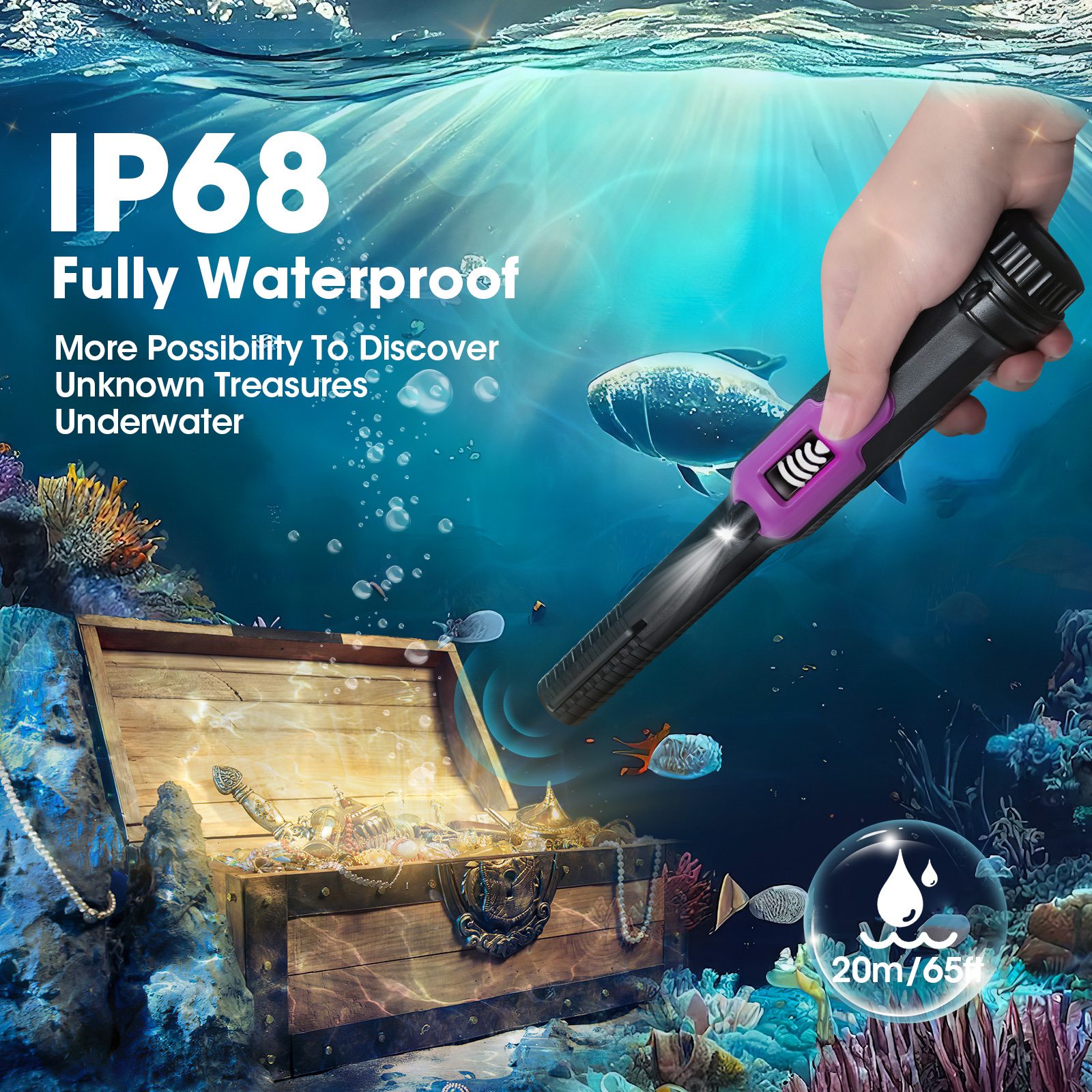 [Local delivery] Metal Detector Pinpointer for Adults Kids, IP68 Fully ...