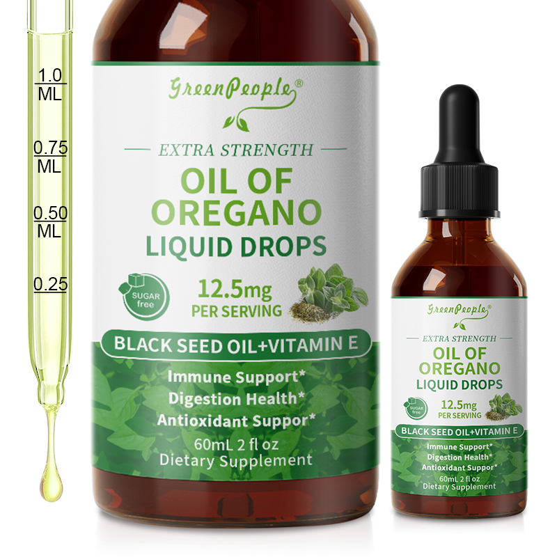 Organic Oil of Oregano Drops with Black Seed Oil & Vitamin E | Immune ...