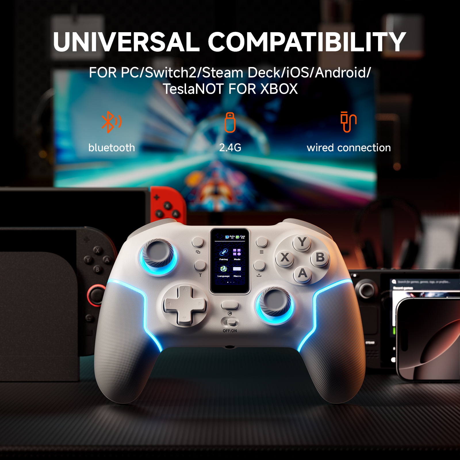 NYXI Phantom Smart White Game Controller Support PC Android iOS ...