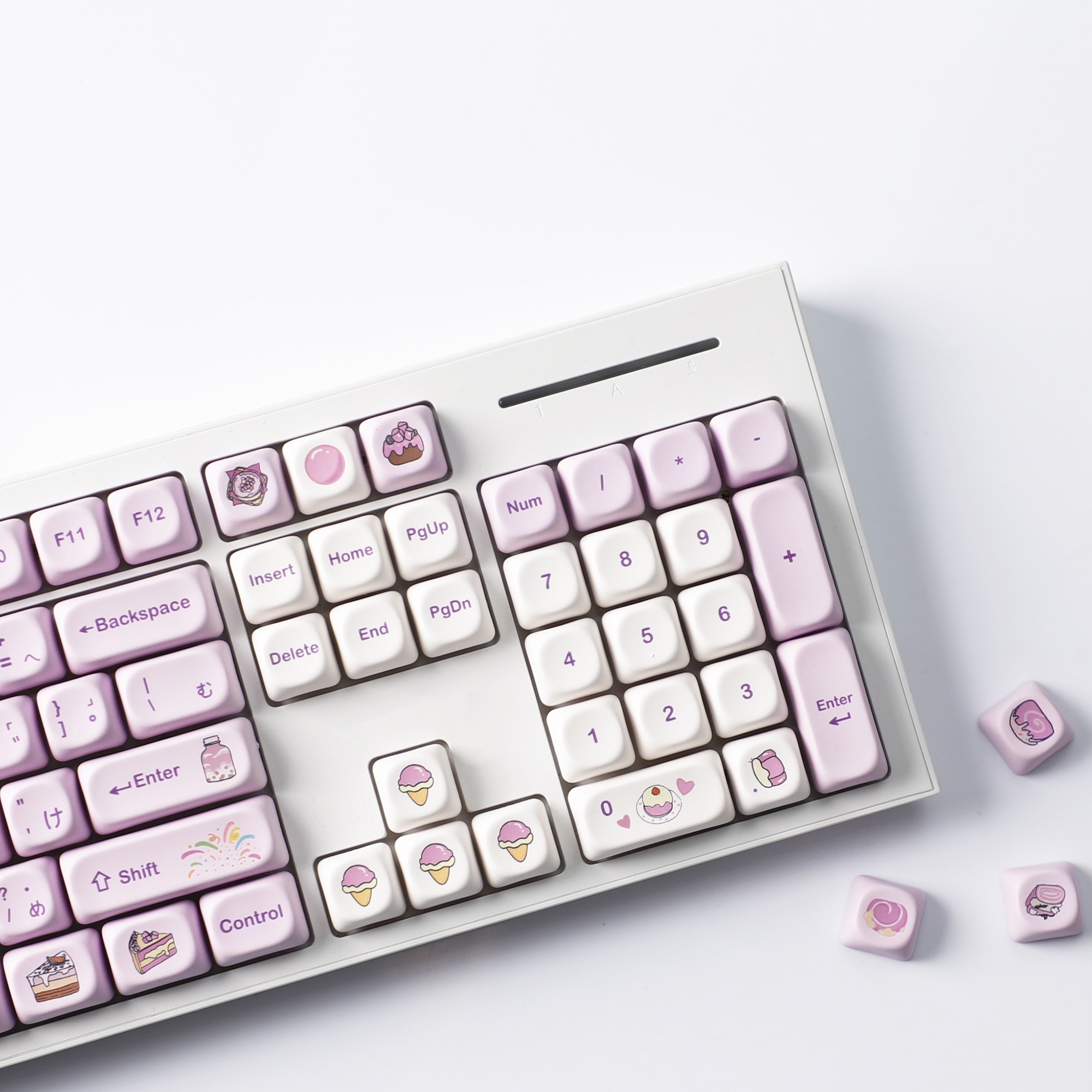 YMDK 125 Key Taro Mud Bobo Theme MOA Profile PBT Dye Sub Japanese ...