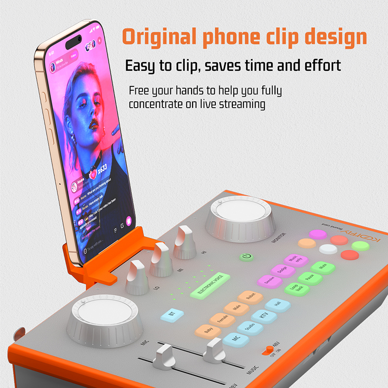Koorfly KF02 Creative Sound Card Set Penuh Mikser Profesional 48V ...