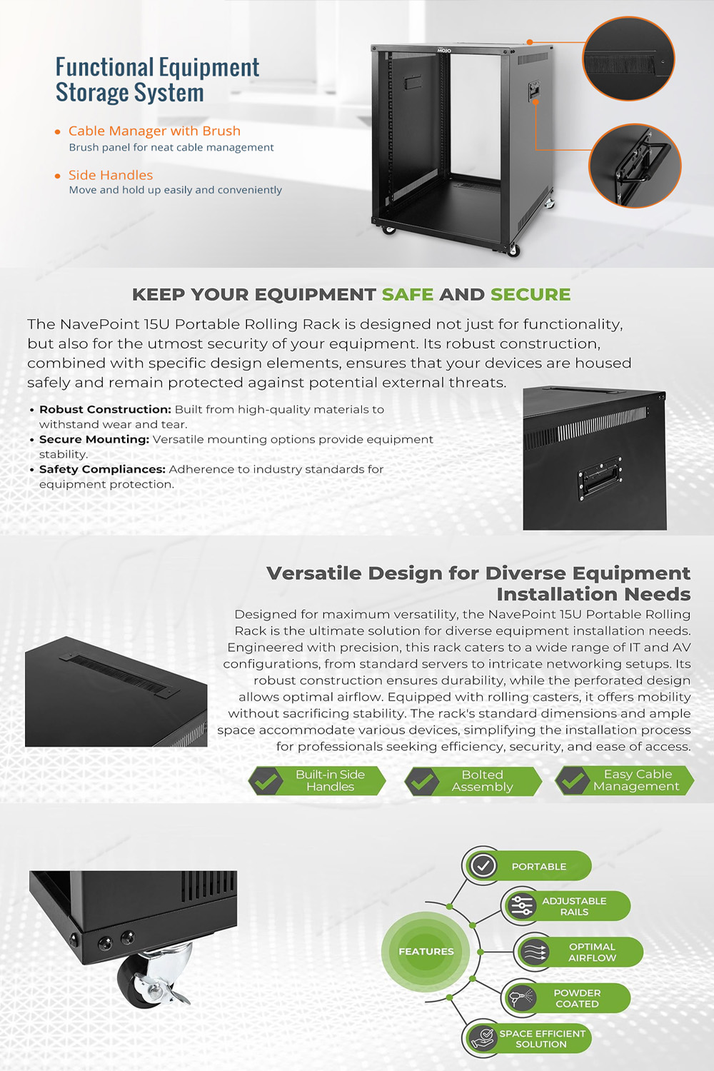 10/12/16U Amplifier Cabinet with pulleys Cabinet Shelf HIFi rack KTV ...