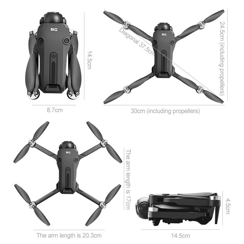 D18 brushless drone screen control, automatic obstacle avoidance, high ...