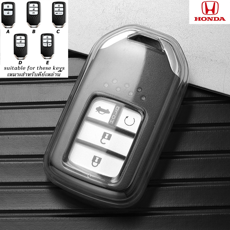 HONDA transparent car remote key cover for CRV/BRV/JAZZ/CIVIC/HRV/CITY ...