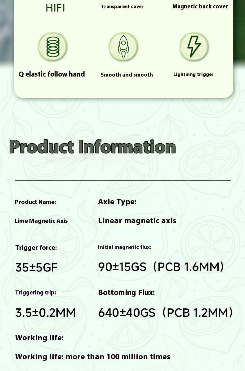 KAILH Lime Magnetic Switch Linear Sealed Bottom Magnetic Mechanical ...