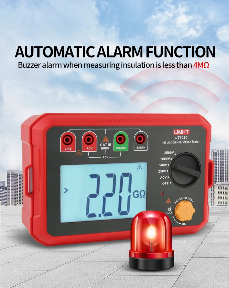 UNI-T Insulation resistance tester UT501C UT502C High voltage generator ...