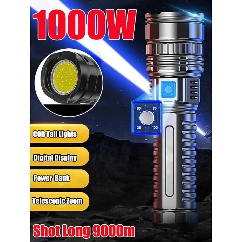[Delivery within 24 Hours] 1,000W Laser Cannon Strong Light Flashlight ...