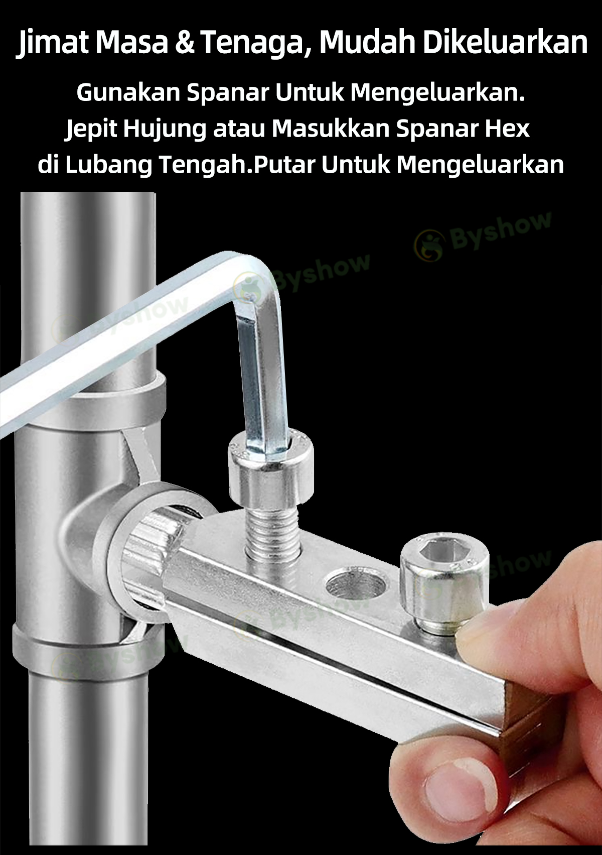 Byshow Alat Pembuang pembuka alat buka Paip nut Patah 1/2"3/4 ...