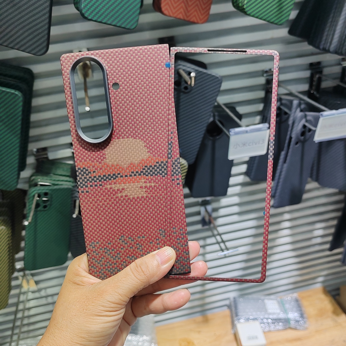 Luxury Premium Aramid Carbon Fiber Phone Cover for Samsung Galaxy Z ...