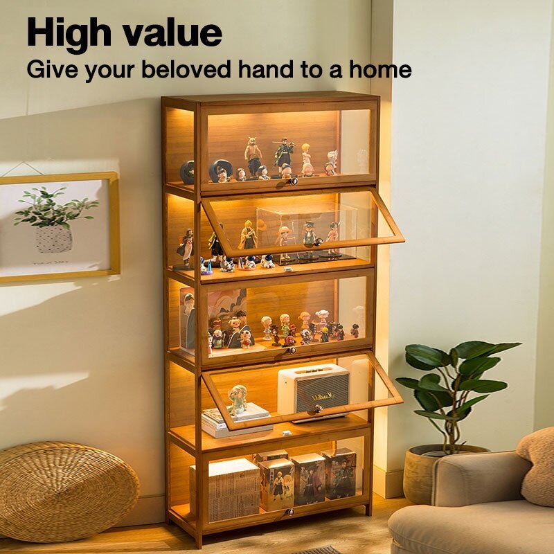 Almari Kaca Cabinet Storage Rack Display Stand Display Cabinet Domestic ...