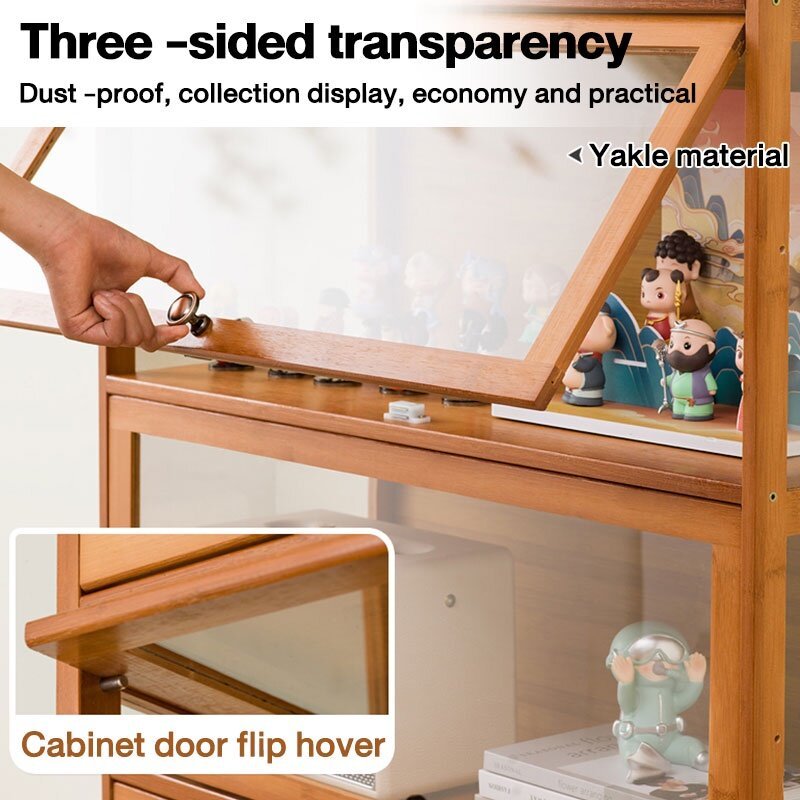 Almari Kaca Display Cabinet Glass Acrylic Showcase Bamboo Shoe Cabinet ...