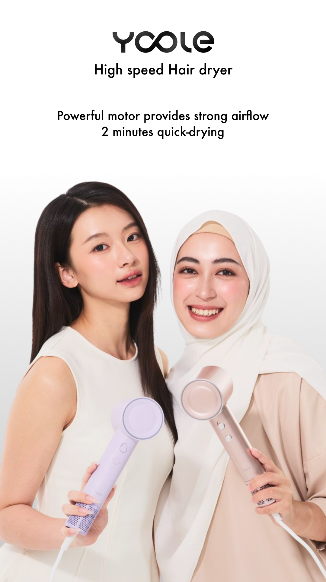 YOOLE High Speed Hair Dryer S | negative ions Technology | light weight ...