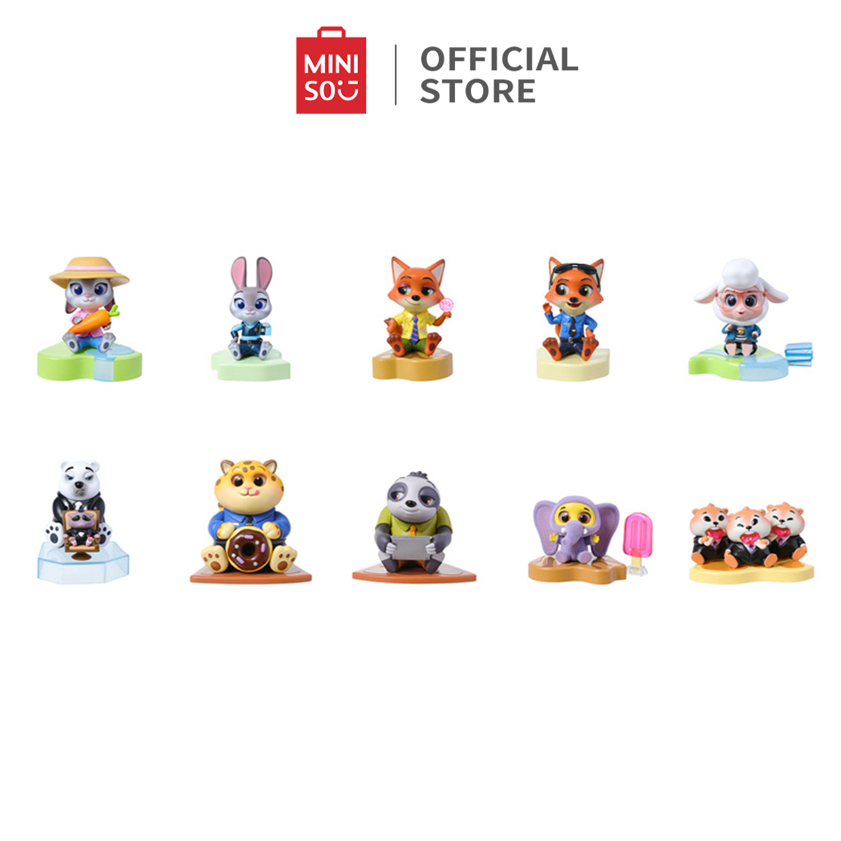 MINISO Official Disney Zootopia Series Sitting Blind Box Figures ...