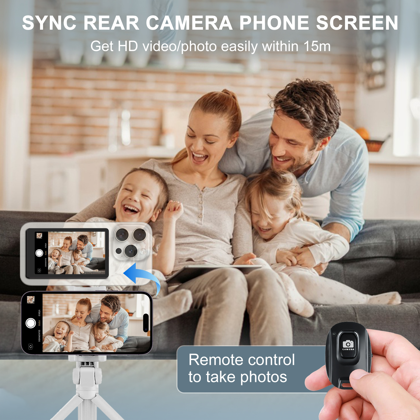 FEINODI Wireless Vlog Magnetic Selfie Screen for Phone and Android ...