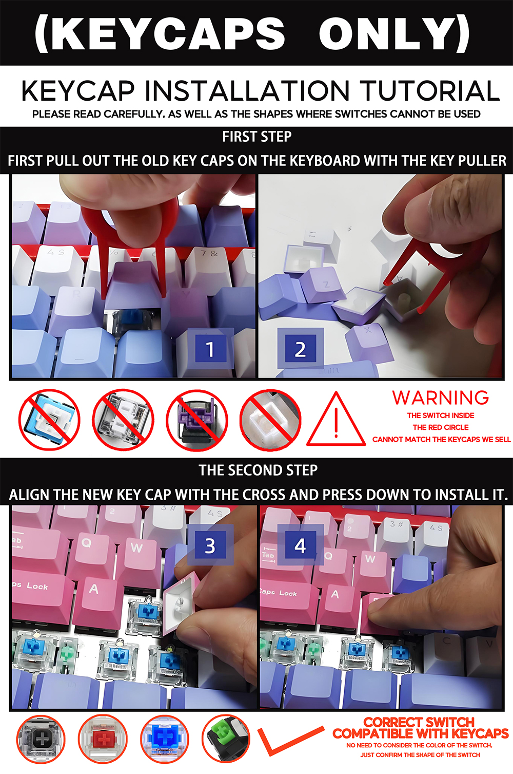 Minimalist Ceramic Texture Keycaps 132Keys/Set PBT MOA Profile Custom ...