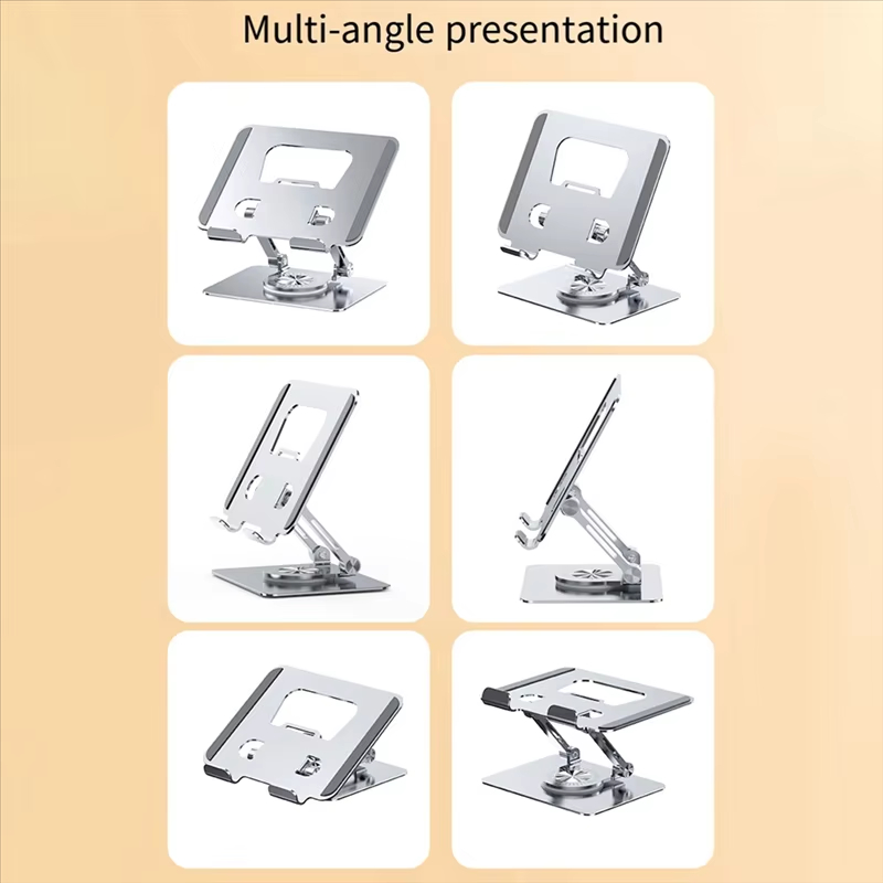New Metal Laptop and Phone Stand, Foldable Desktop Holder with Rotating ...