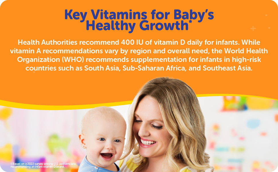 Ddrops Baby Liquid Vitamin AD Supplement – 400 IU Vitamin D3 + 1200 IU ...