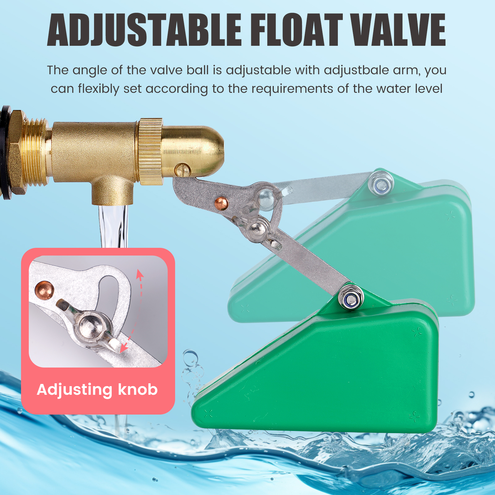 New Automatic Brass Float Valve Float Ball Valve Fill Adjustable Float ...