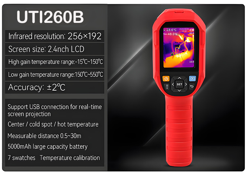UNI-T UTi260B Infrared Thermal Imager -15~550°C Industrial Thermal ...