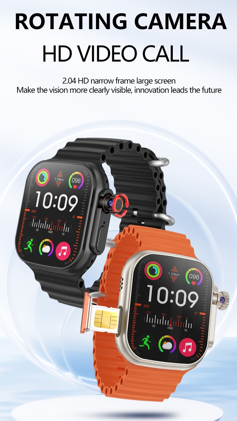 S10 Ultra S9 Ultra Smart Watch with SIM slot WiFi GS37 ultra 4G Dual Camera Video Call GPS ...
