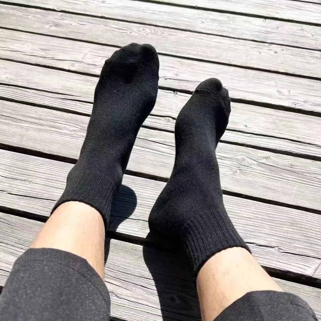 12 Pairs Men's Crew Socks – Durable Breathable & Comfortable Black ...