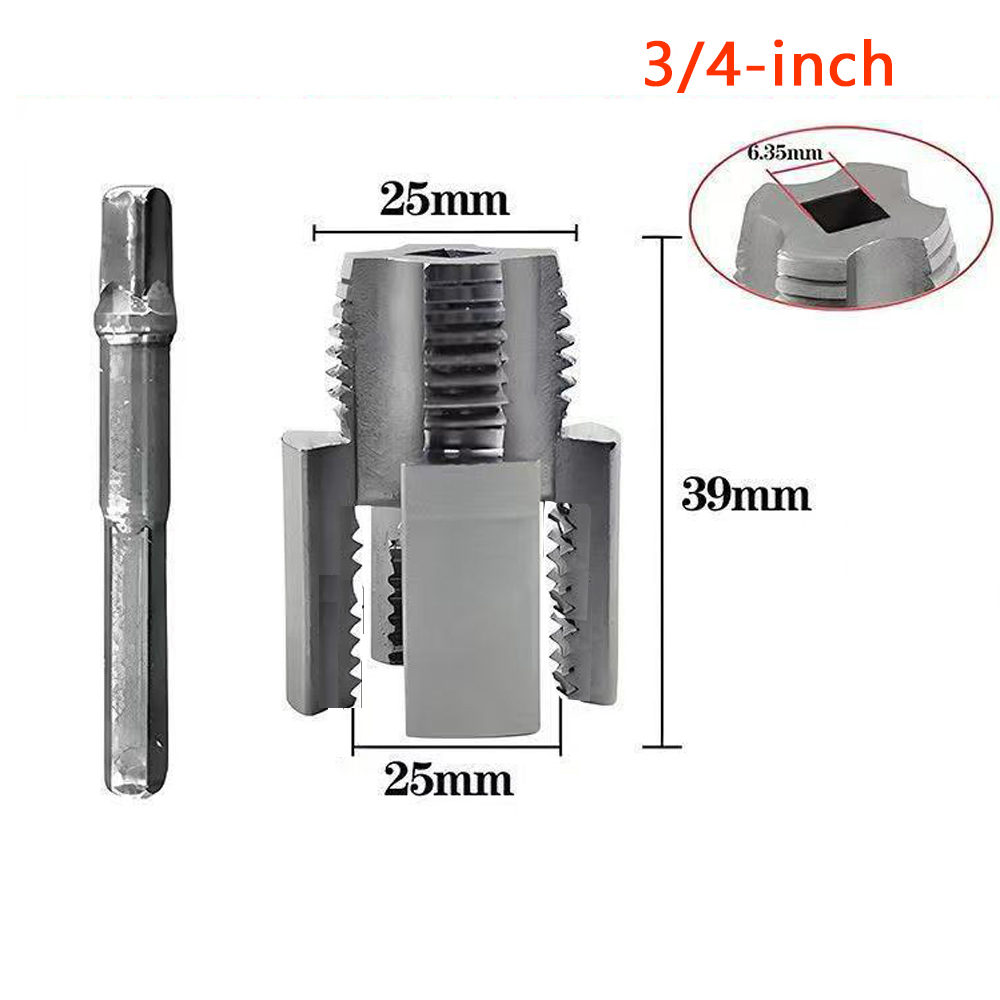 Integrated Internal and External Thread Pipe Tool - 1/2-Inch and 3/4 ...