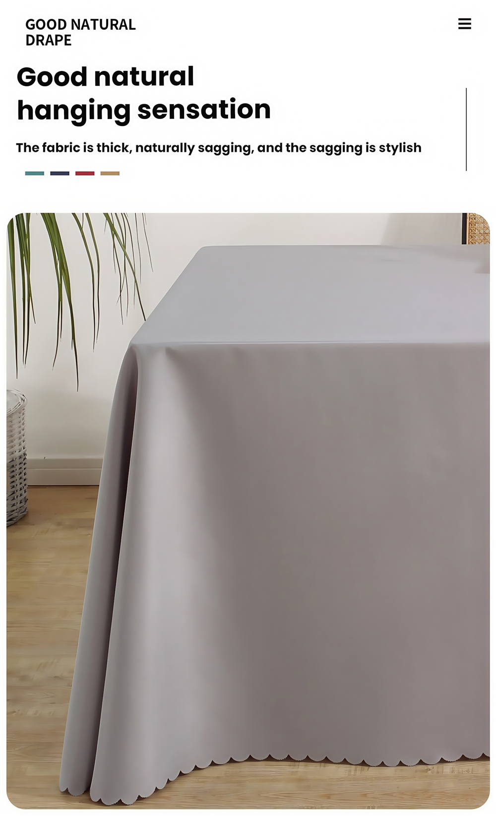 Table Cloth Cover Rectangle Plain Solid Color Tablecloth Conference ...