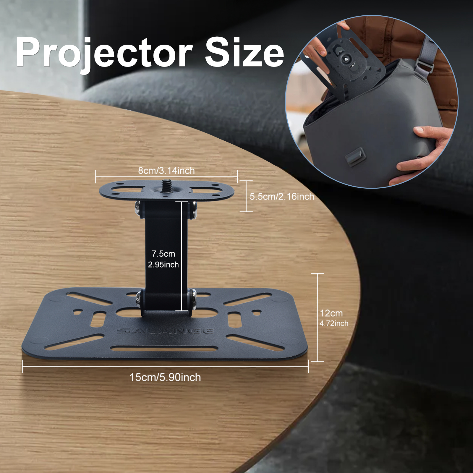 Salange Desktop Projector Stand, Adjustable Projector Mount with 1/4 ...