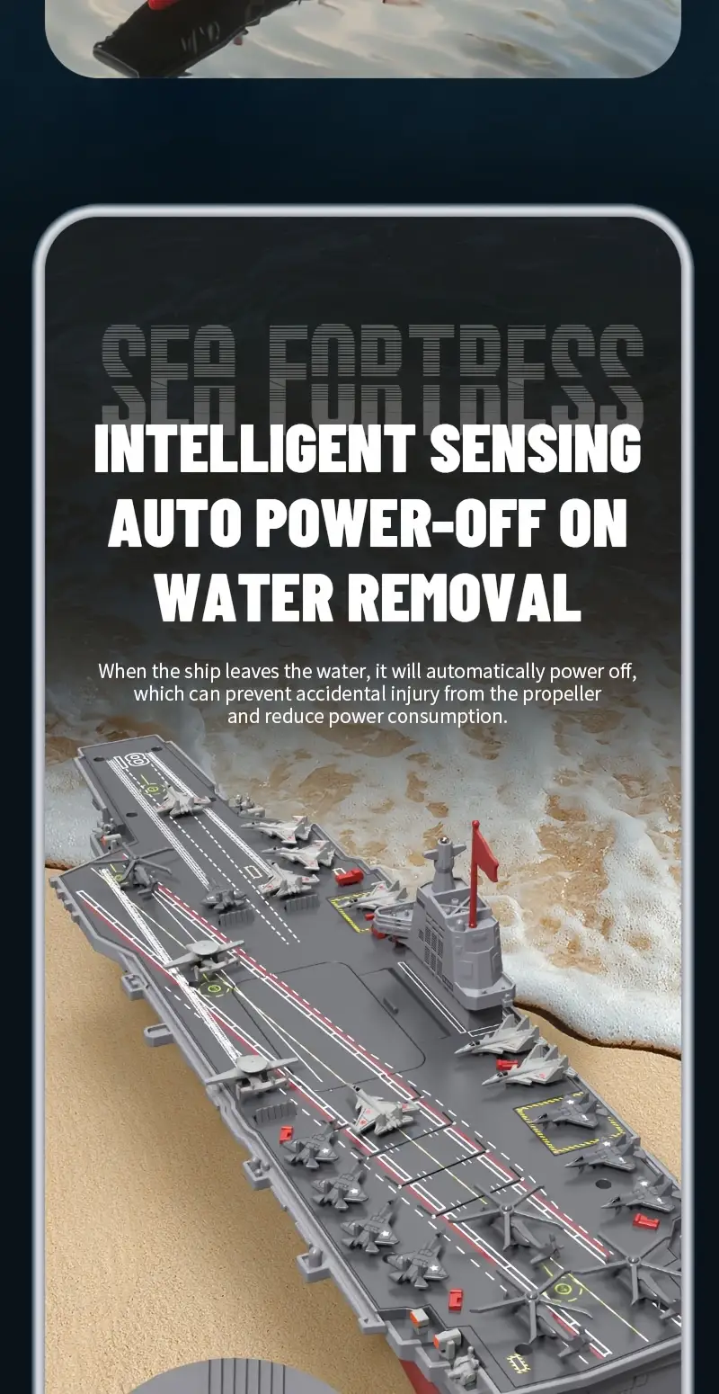 2025 RC Naval Aircraft Carrier | Auto-Launch in Water & 360° Control ...