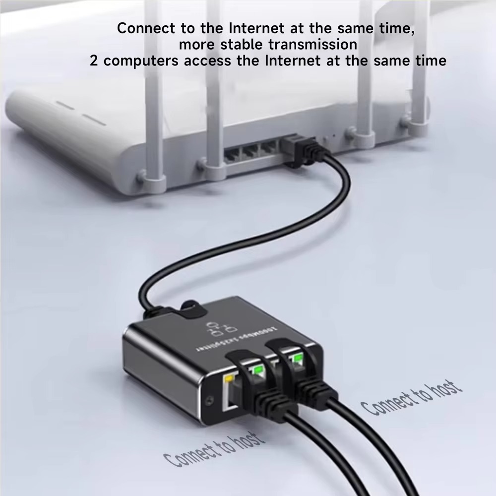 1000Mbps Ethernet Splitter RJ45 LAN Internet Splitter HUB for 1/2/3/4 Networks PC Laptop Router ...