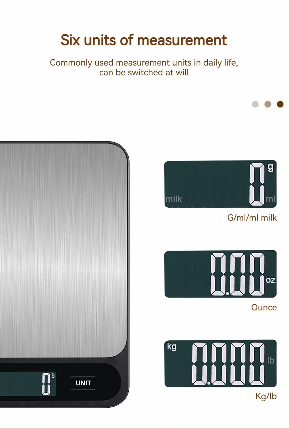 INSMART Smart Kitchen Scale Stainless Steel Kitchen Scale Rechargeable ...