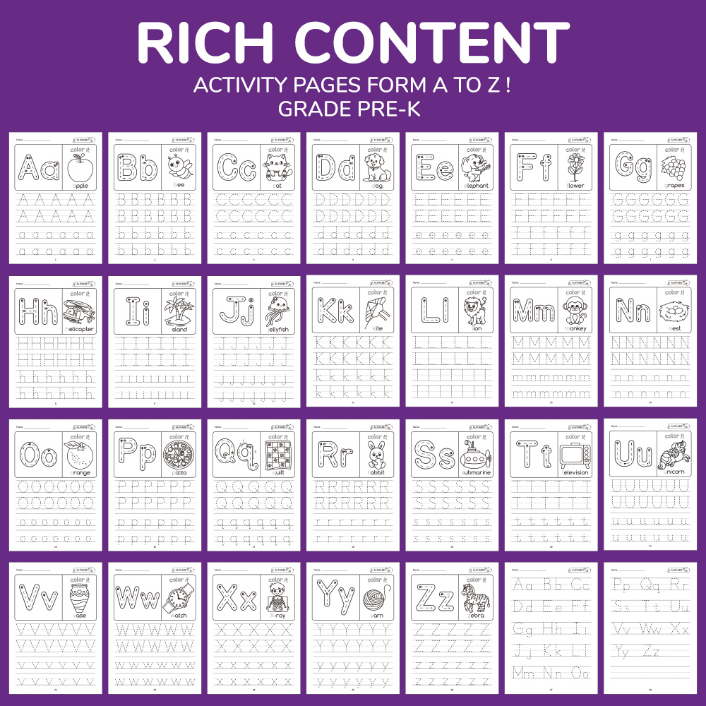 BEAR TALE Children's Alphabet Practice Writing Magic Book Copybook For ...