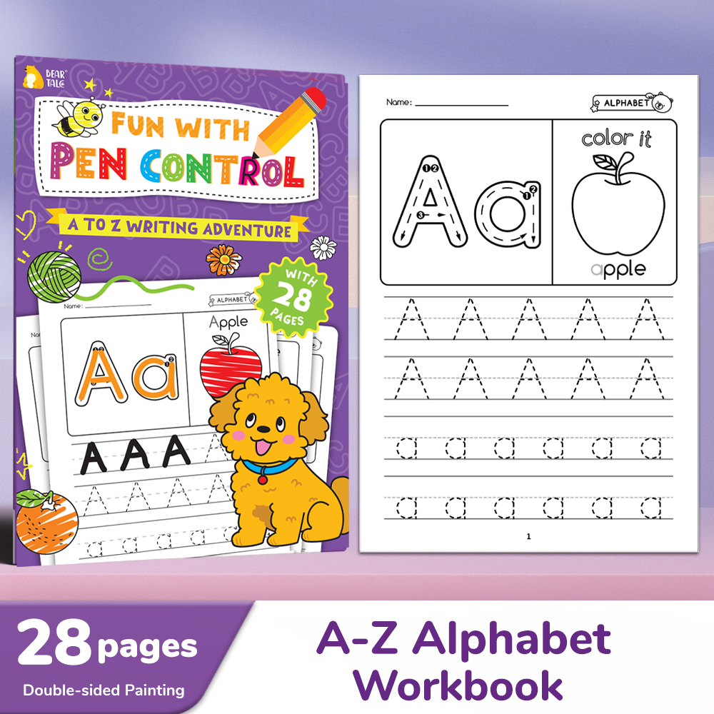 BEAR TALE Children's Alphabet Practice Writing Magic Book Copybook For ...