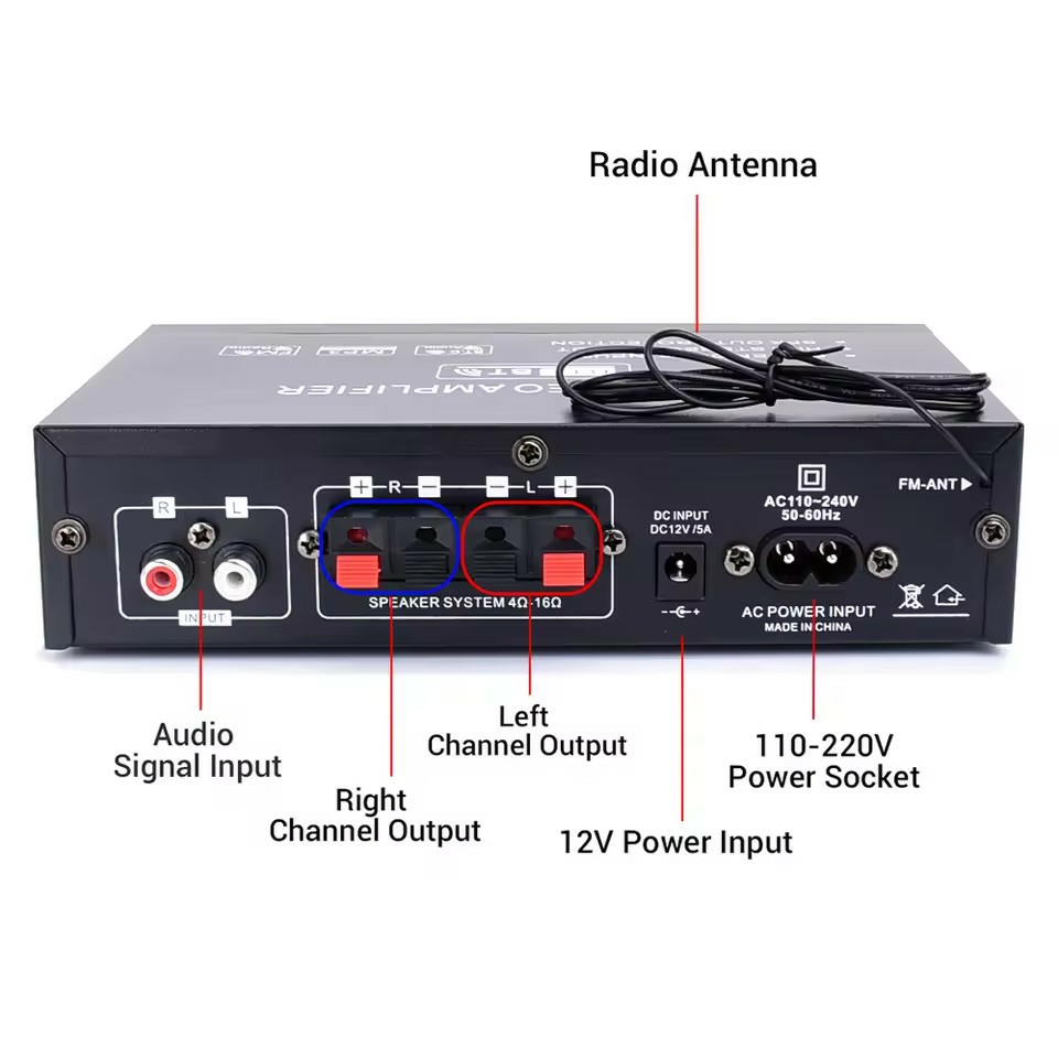 Home Music Speakers AK35 800W Bluetooth Digital Amplifiers Audio,110 ...