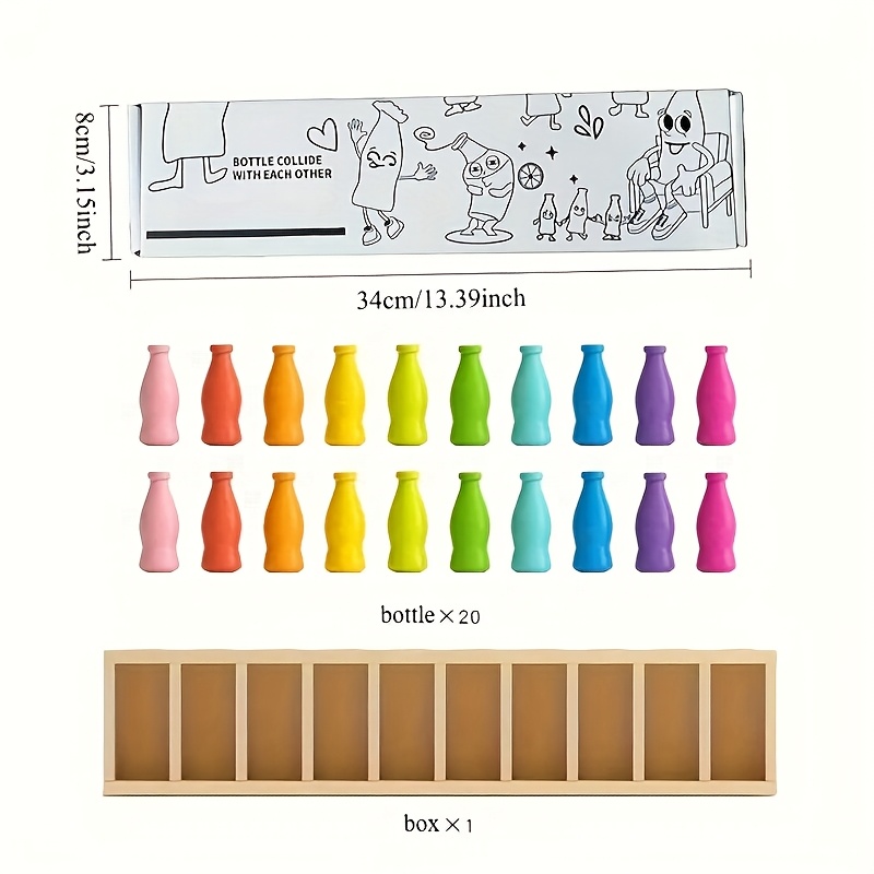 21-Piece Guess the Bottle Toy Set | Enhances Adult Logical Thinking ...