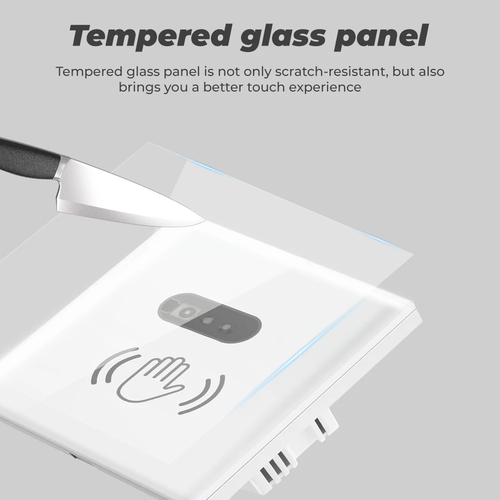Infrared Wall Light Switch Smart IR Sensor No Touch 220V Glass Panel ...