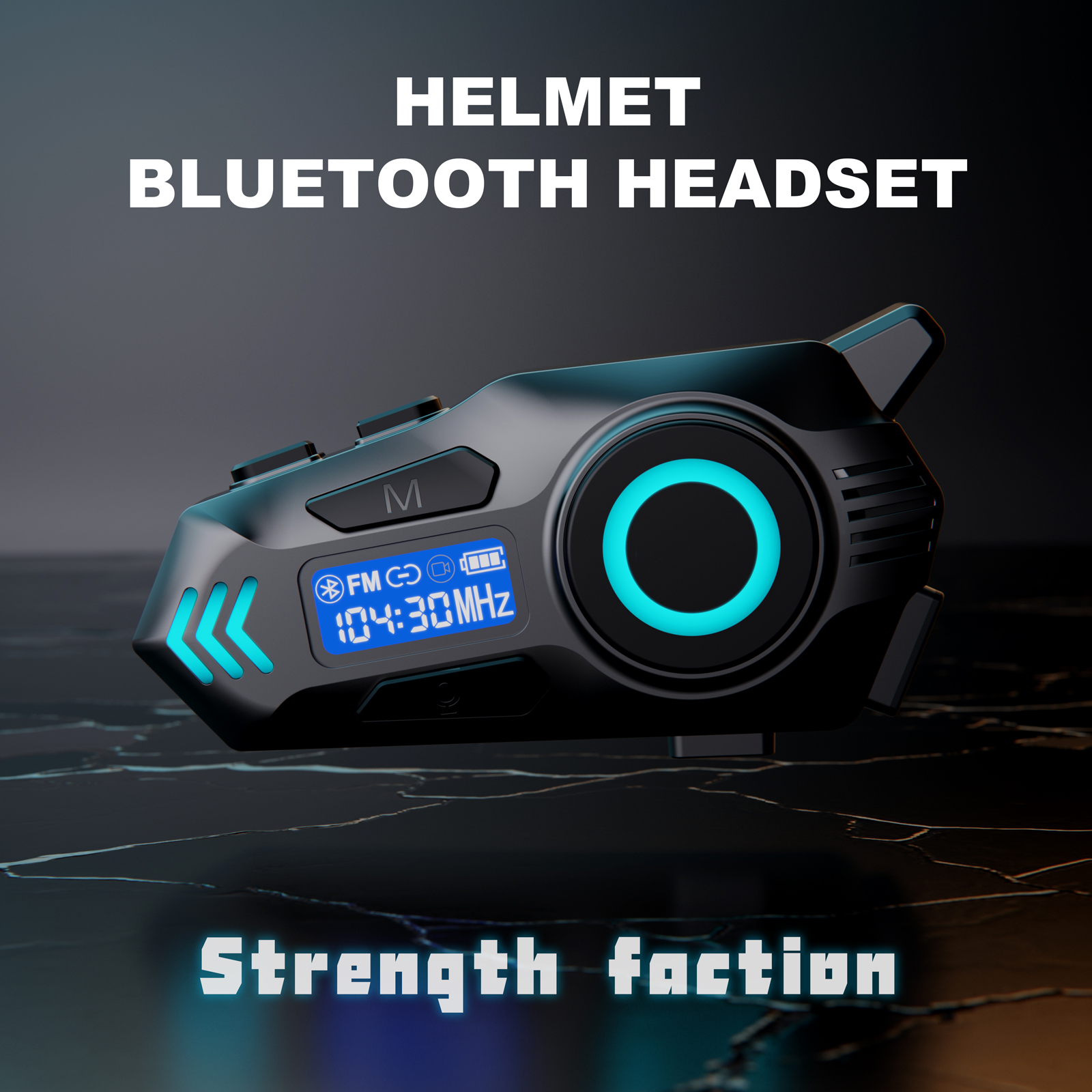 【K09】Motorcycle Intercome Helmet Headset Bluetooth Music Sharing FM ...