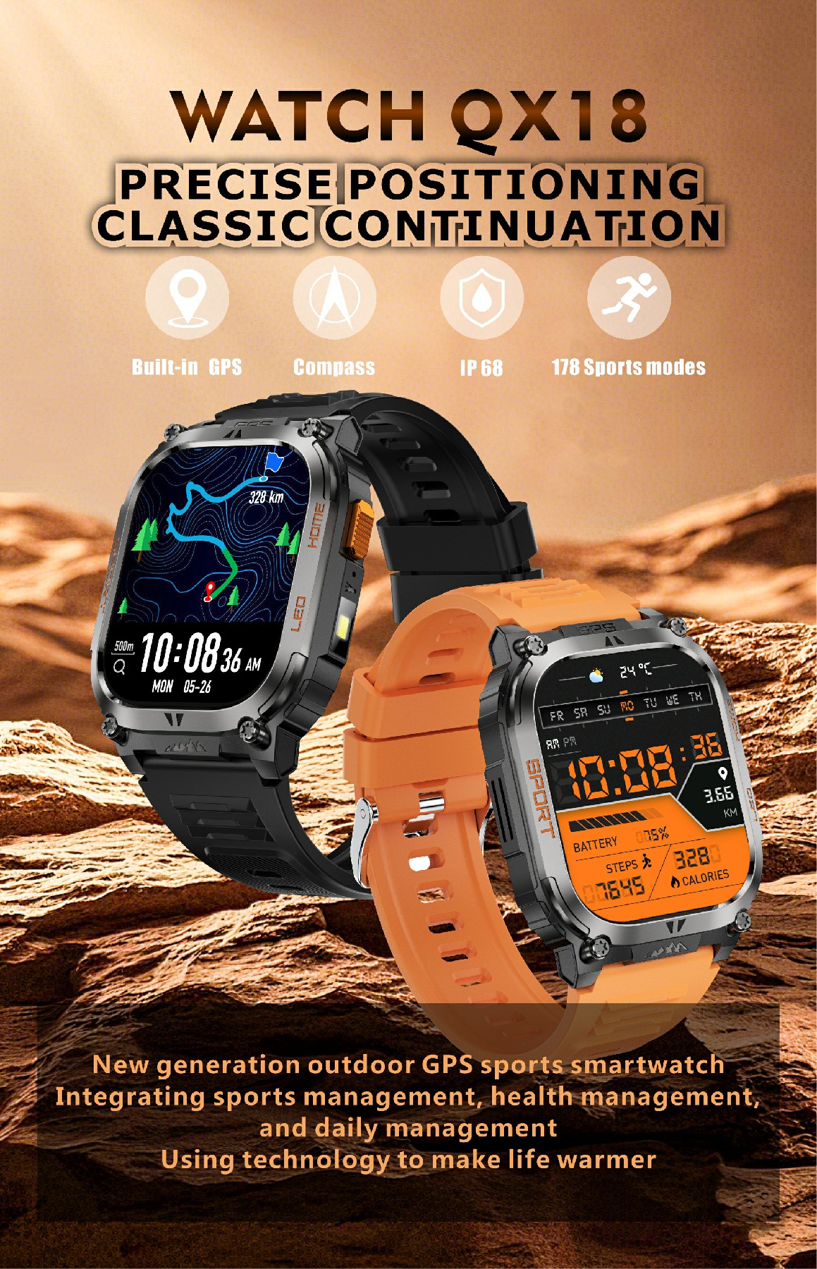 2025 New Built-in GPS Smart Watch Men Flashlight 2.01"HD AMOLED Screen ...