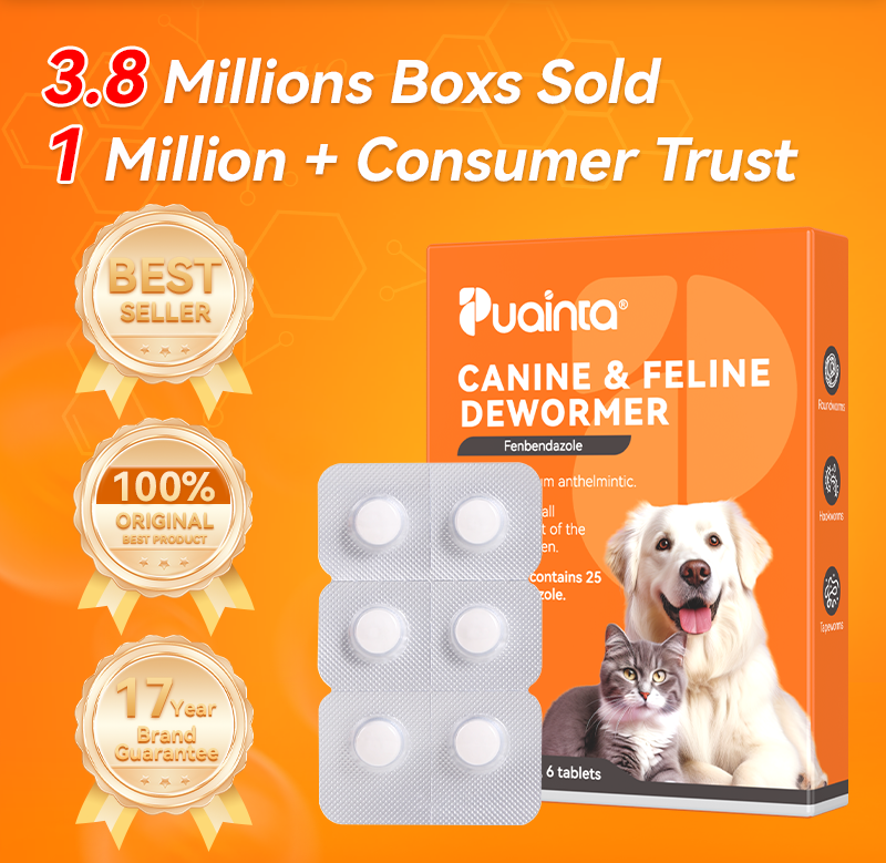 PUAINTA Anti Tick Flea Pet Spot-On External Dewormer & Pet Dewormer ...