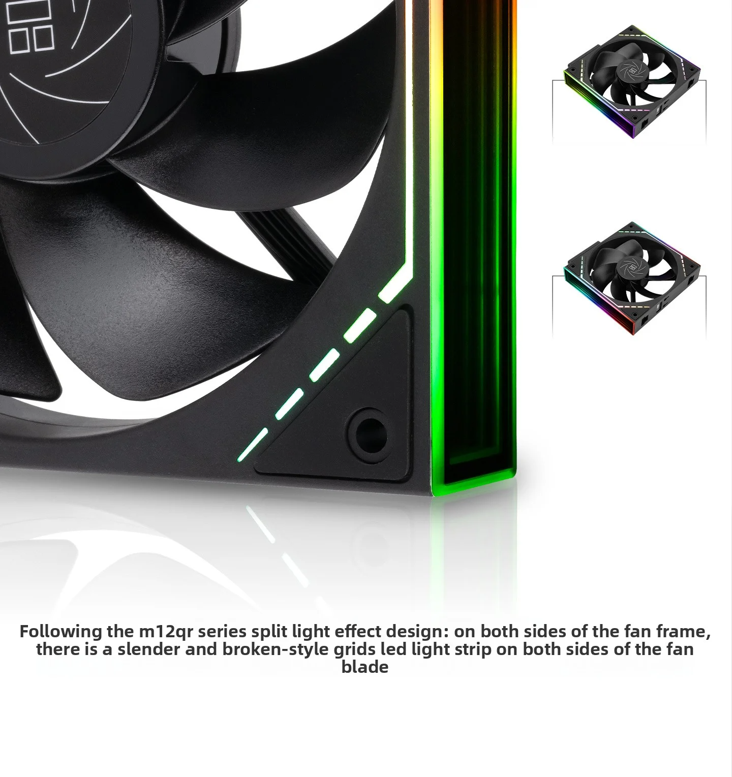 Thermalright TL-M12Q ARGB 120mm Case Fan Wireless Splicing CPU Fan ARGB ...