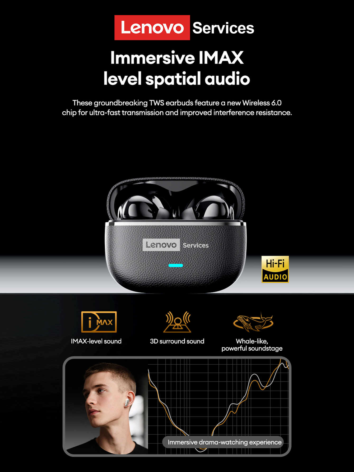 Lenovo LE208 Gaming Earphones Bluetooth Earphones Low Latency IPX5 ...